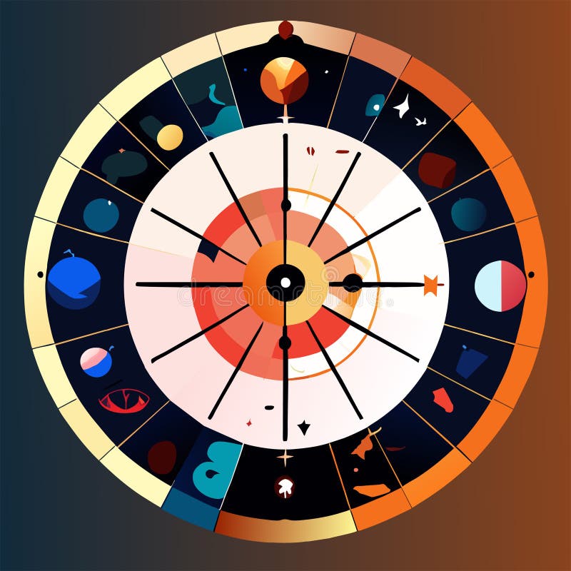 Astronomical Chart. Vector Illustration in the Style of a Flat Design ...