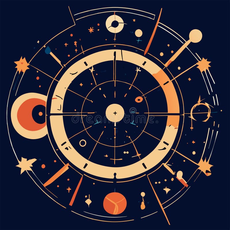Astronomical Circle. Planets, Stars and Constellations Stock Vector ...