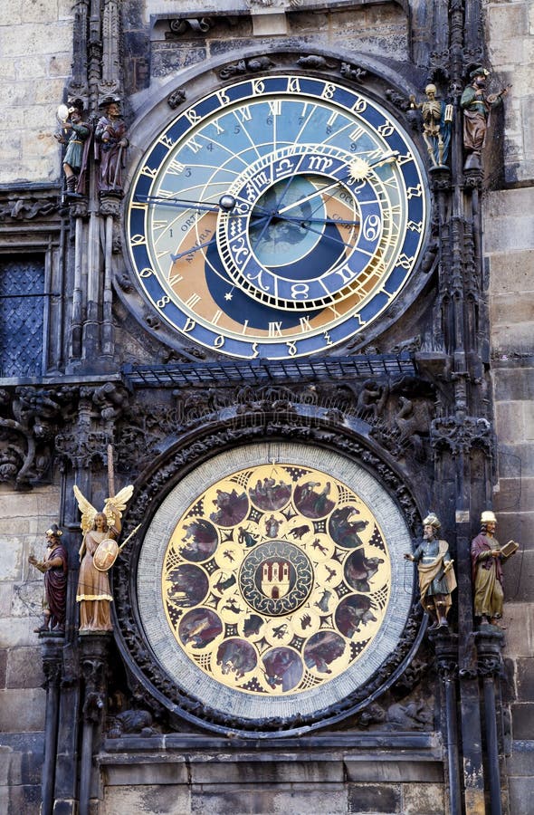 Astronomical clock stock image. Image of bohemia, dial - 26489235