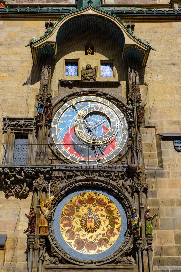 Astronomical Clock at Old Town Square in Prague, Czech Republic ...