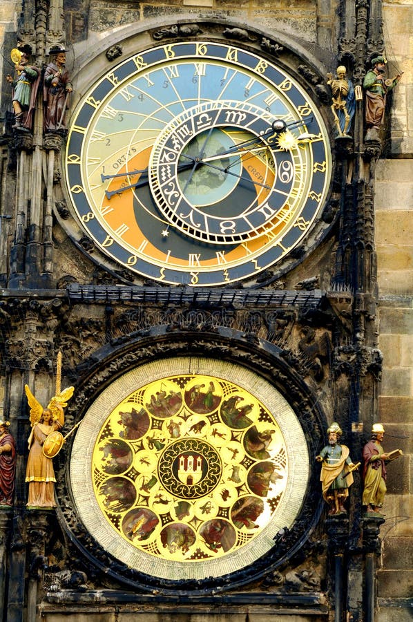 Astronomical Clock in Prague Stock Image - Image of historical, plate ...