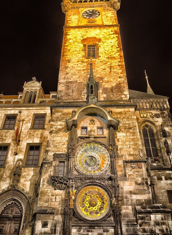 Astronomical Clock in Prague Stock Image - Image of circle, landmark ...