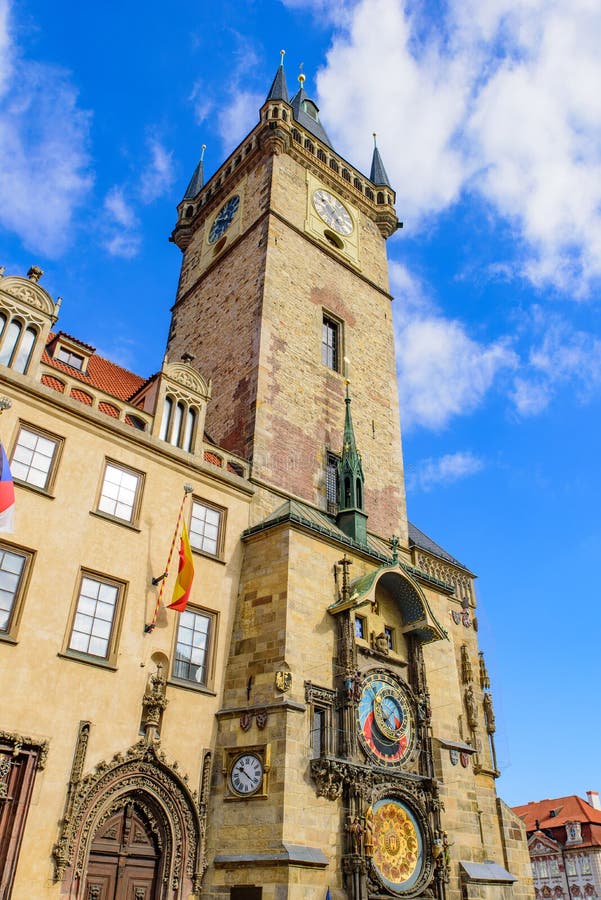 Astronomical Clock Tower at Old Town Square in Prague, Czech Republic ...