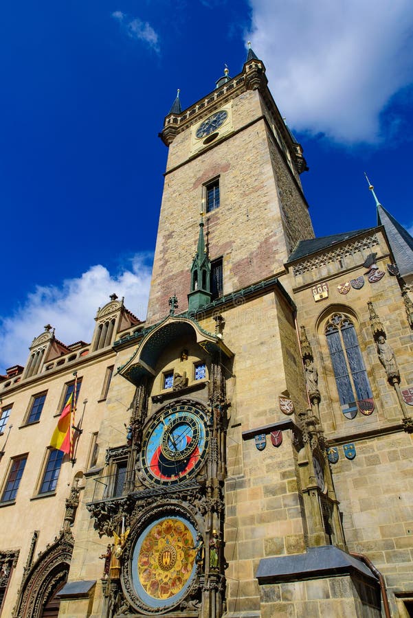 Astronomical Clock Tower at Old Town Square in Prague, Czech Republic ...