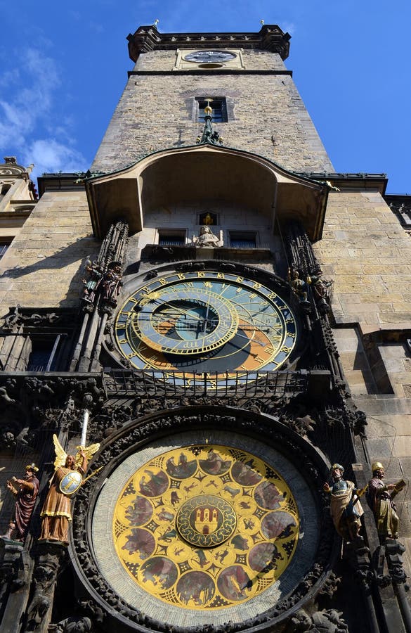 Astronomical Clock Tower Prague Stock Image - Image of pointy, sights ...