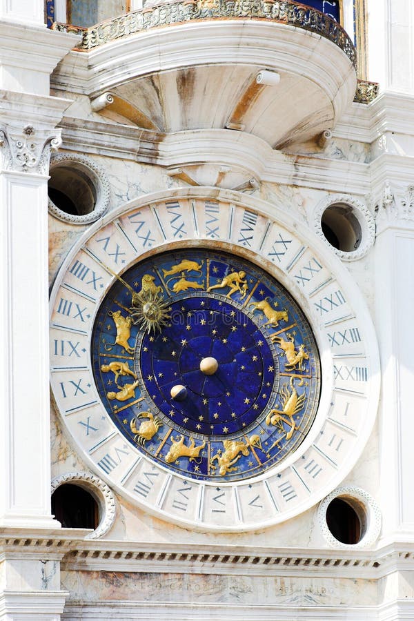 Astronomical Clock in Venice Stock Image - Image of basilica, cathedral ...