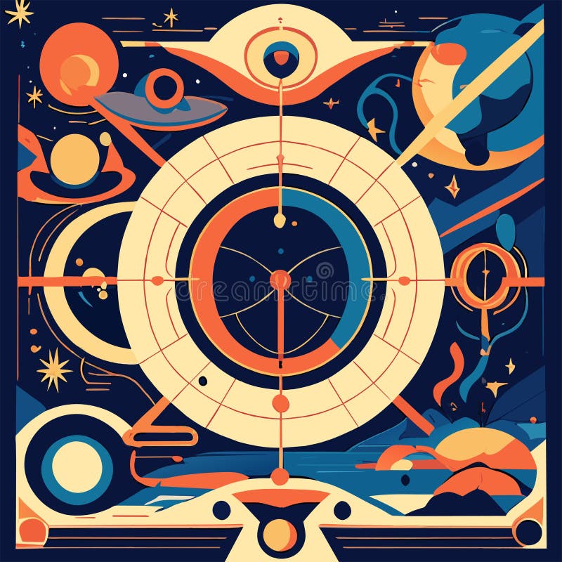 Astronomical Map of the Solar System. Vector Illustration in Flat Style AI Generated Stock ...