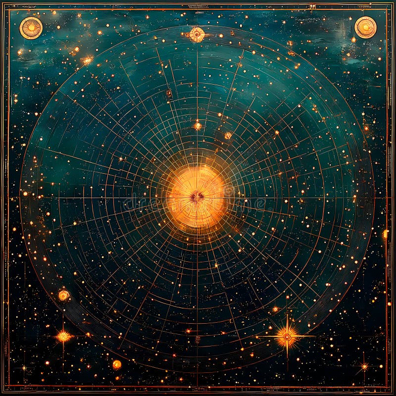 Astronomical Map Space Cosmos Astronomy Stock Illustration ...