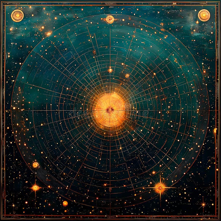 Astronomical Map Space Cosmos Astronomy Stock Illustration ...