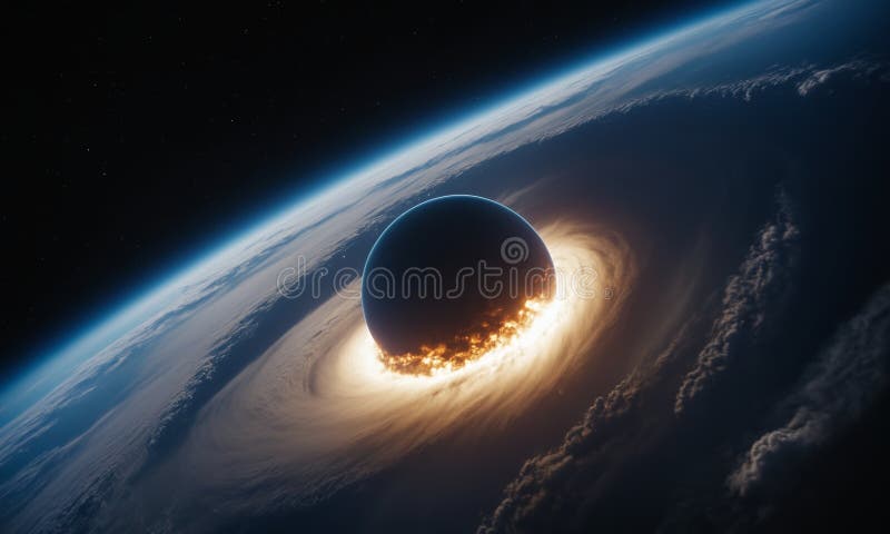 An Astronomical Object is Emerging from Earth, Creating Darkness in the ...
