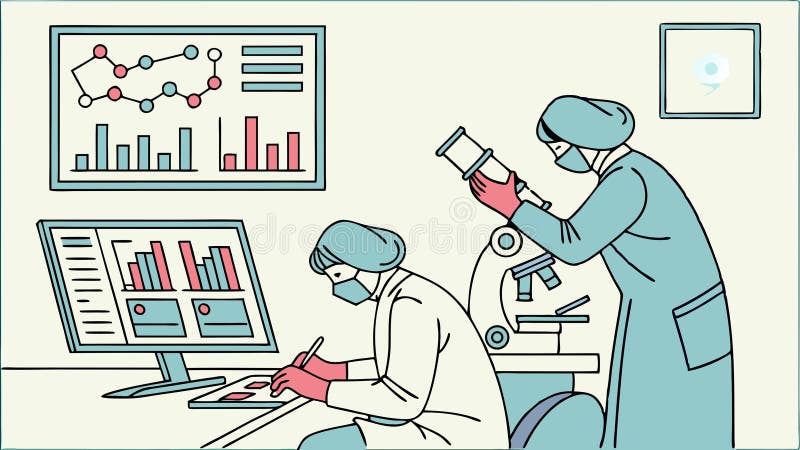 Astronomical Observation, Scientist with Telescope, Vector Design ...