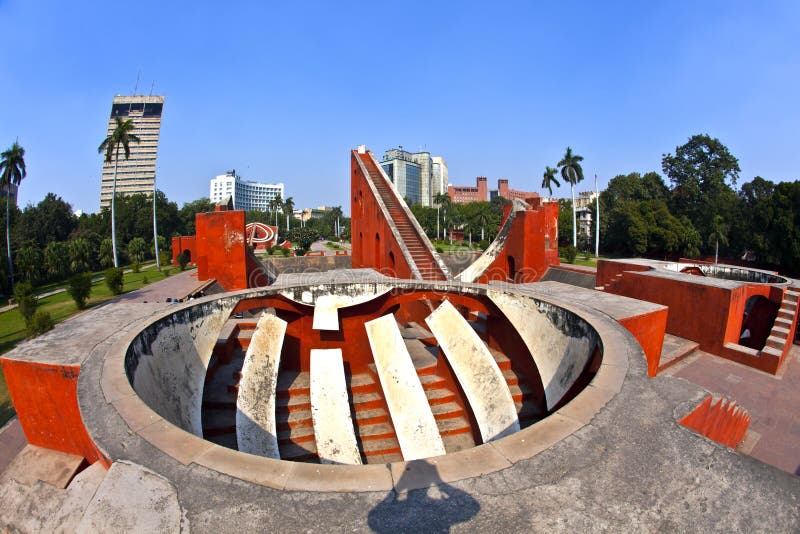 Inside Jantar Mantar Complex- Medieval Observatory ,Delhi,India Stock ...