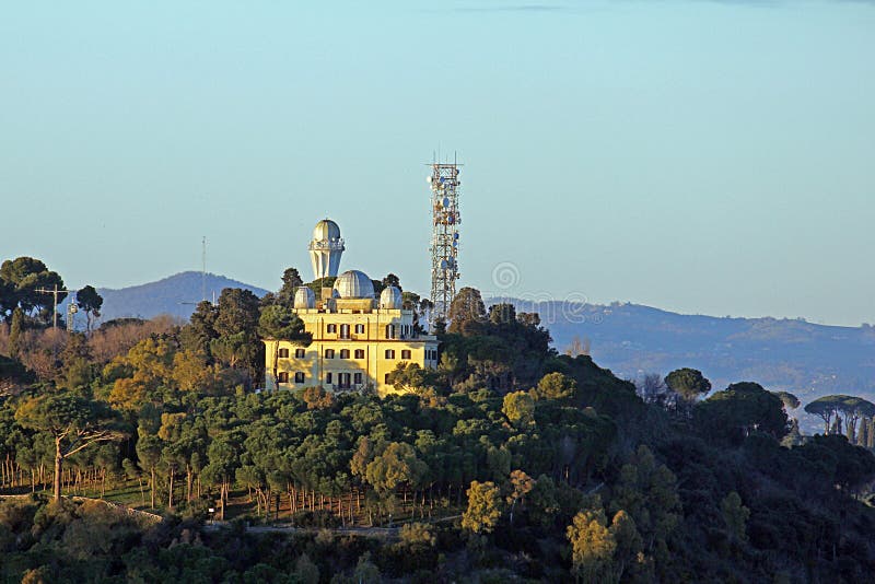 Monte mario observatoru stock image. Image of telescope - 108368427
