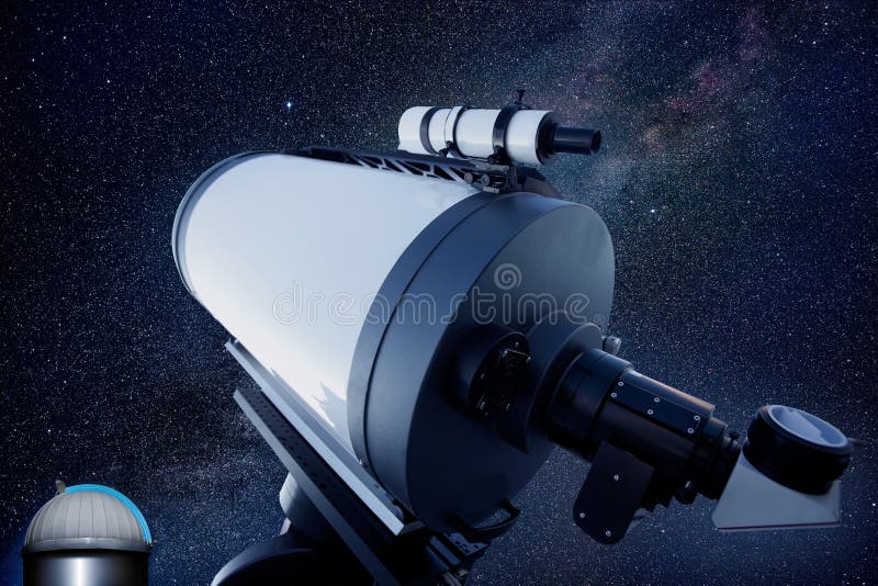 Astronomical Observatory Telescope Stars Night Stock Image - Image of ...
