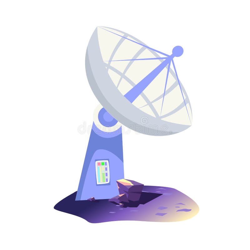 Astronomical Radar Cartoon Style Stock Vector - Illustration of ...