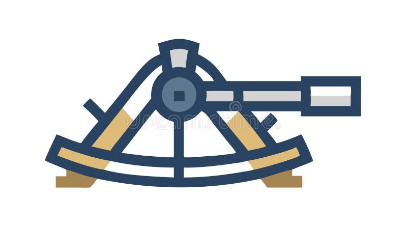 Astronomical Sextant Icon: Celestial Navigation Tool, Vector Design ...