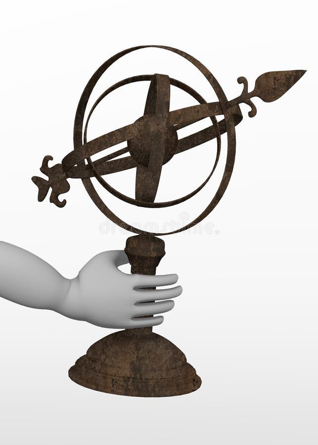 Astronomical Tool - in Hand Stock Illustration - Illustration of tool ...