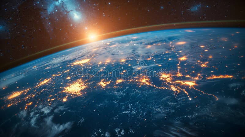 Astronomical View of Earth. Planet, Cosmos, Universe, Space Stock ...