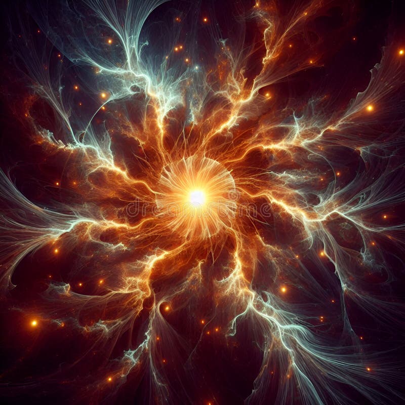 Astronomical Web of Light stock illustration. Illustration of font ...