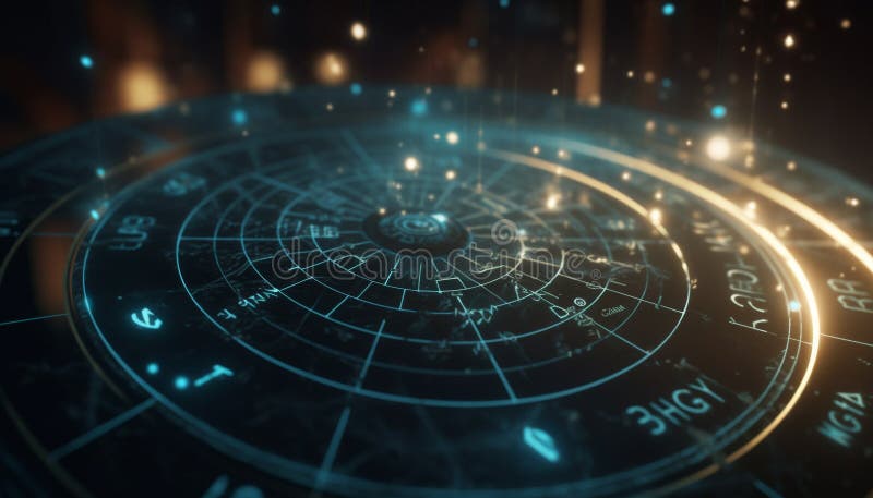 Astronomy Abstract Circle Patterns Illuminate the Dark Galaxy Backdrop ...