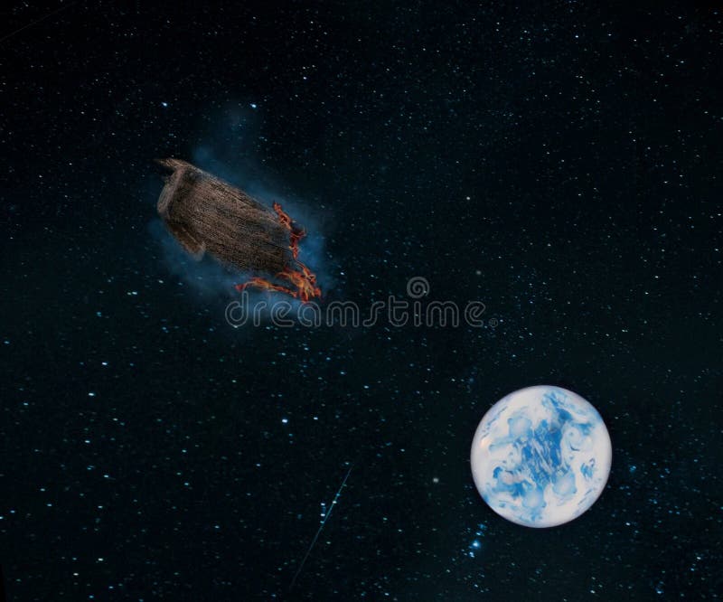 Astronomy stock photo. Image of asteroid, fire, passing - 154706128