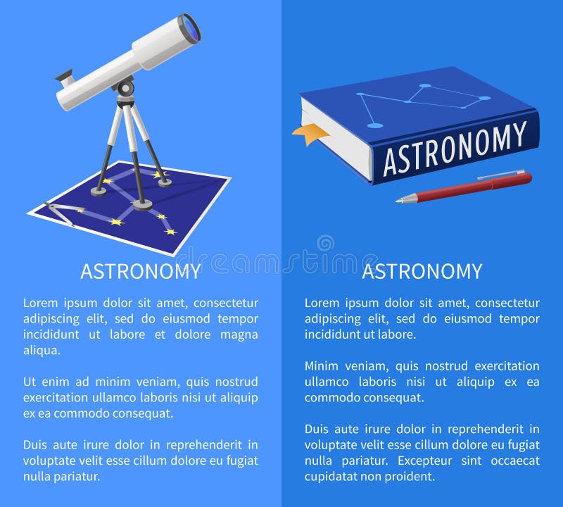 Astronomy Banner with Frame Place for Text Vector Stock Vector ...
