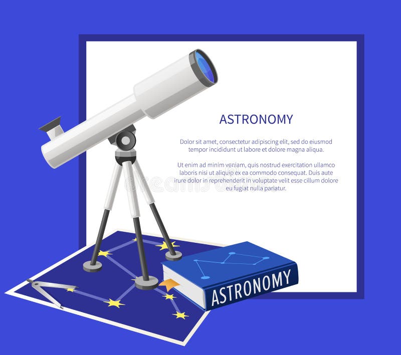 Astronomy Banner with Frame Place for Text Vector Stock Vector ...