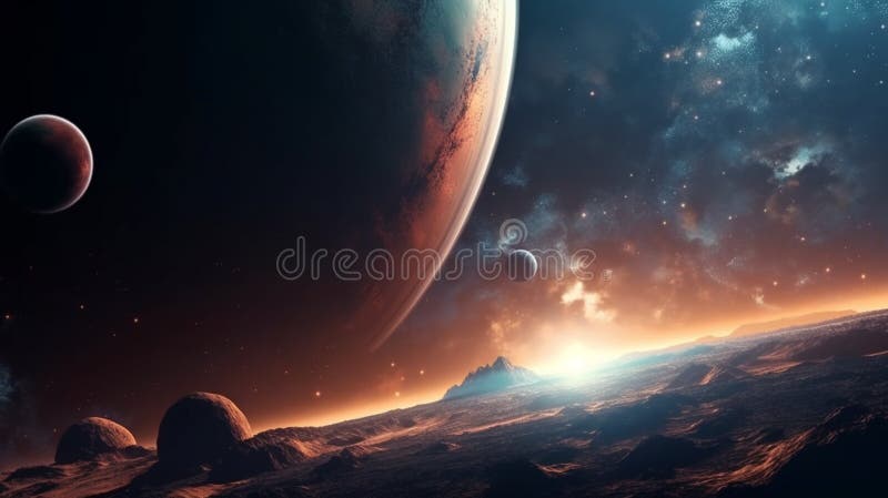 Astronomy concept backdrop stock illustration. Illustration of gradient ...
