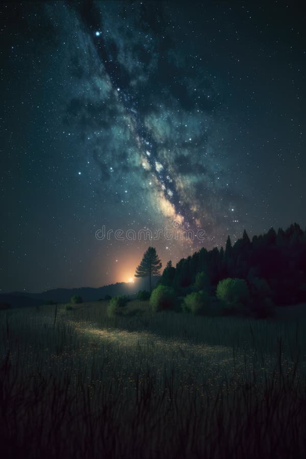 Astronomy Constellation Stars and Milky Way on Night Sky, Created Using ...