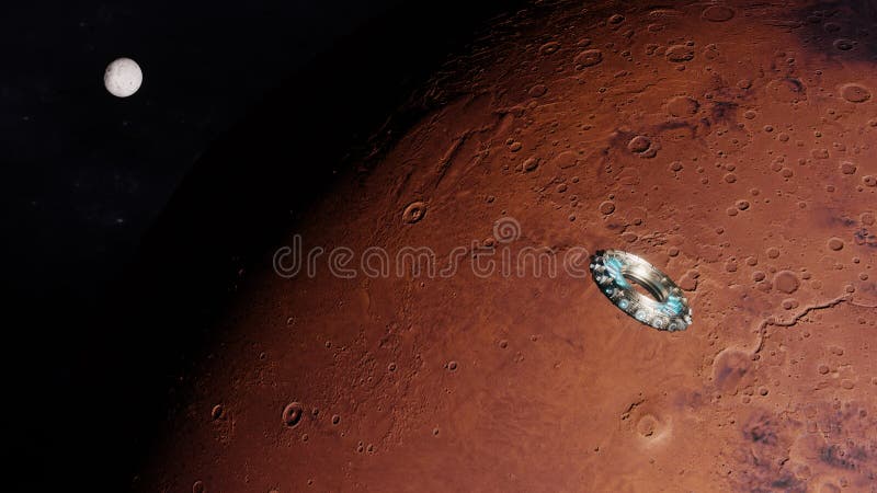 Astronomy research on Mars stock illustration. Illustration of science ...