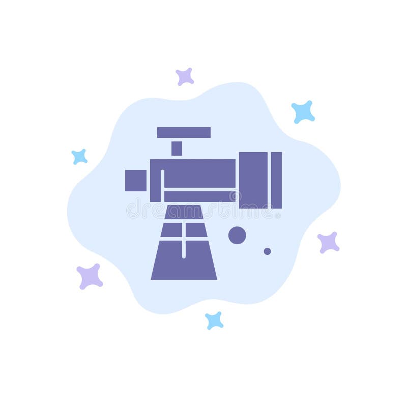 Astronomy, Scope, Space, Telescope Blue Icon on Abstract Cloud ...
