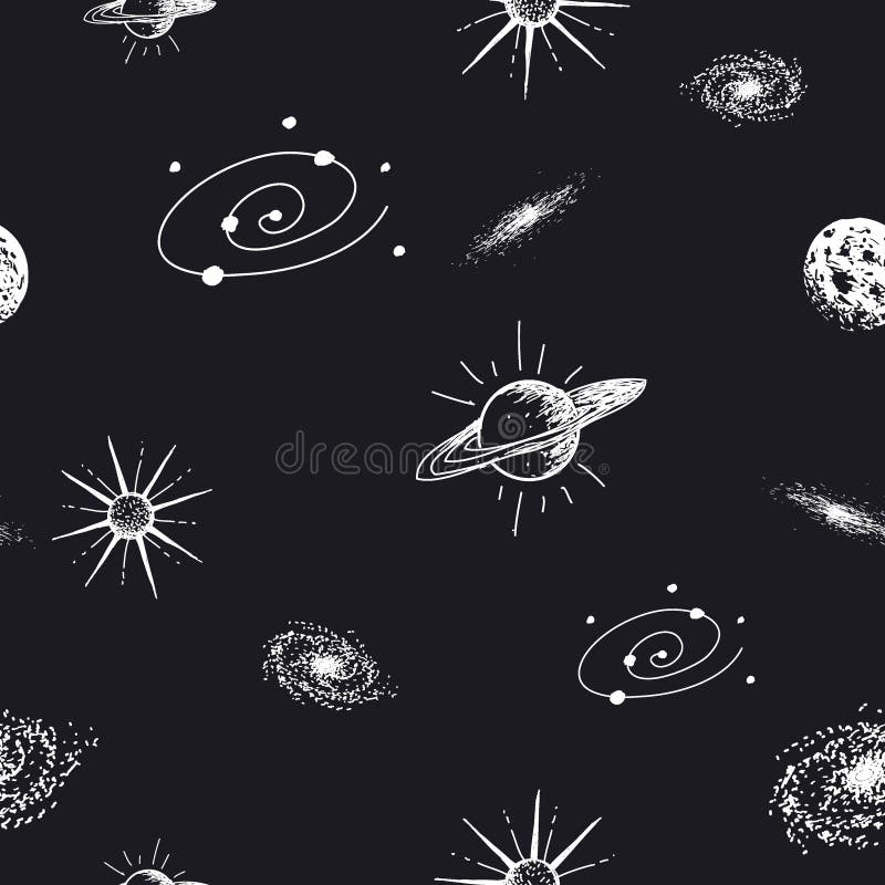 Astronomy seamless pattern stock vector. Illustration of wallpaper ...
