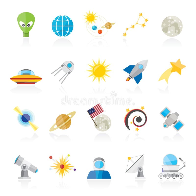 Astronomy and space icons stock vector. Illustration of major - 52365207