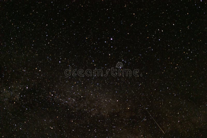 Astrophoto of Shooting Star in Summer. Night Sky Stock Image - Image of ...