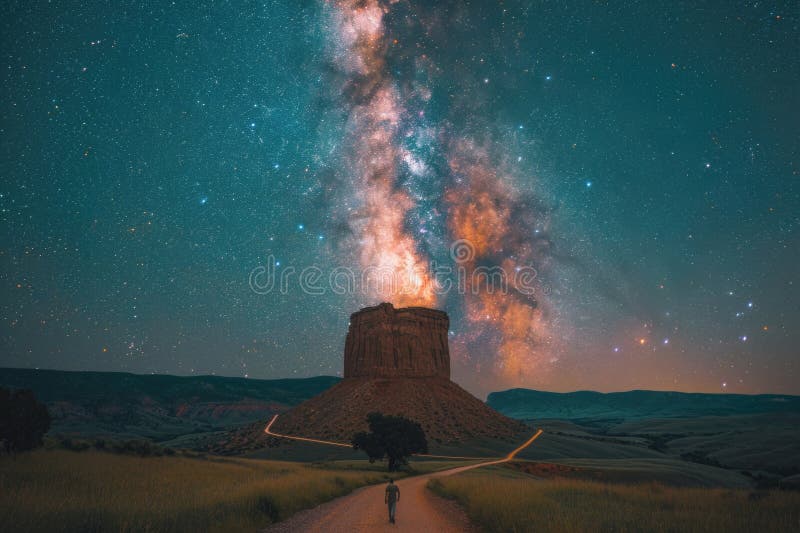 Astrophotography of the Luminous Milky Way Galaxy Stock Illustration ...