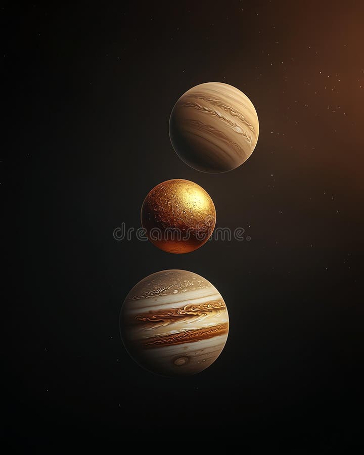 Astrophotography, Planets, Composition, Three Planets in Space with ...