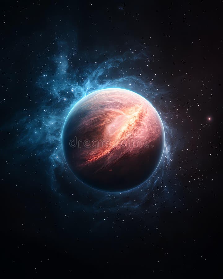 Astrophotography, Planets, Composition, Vibrant Planet Surrounded by ...
