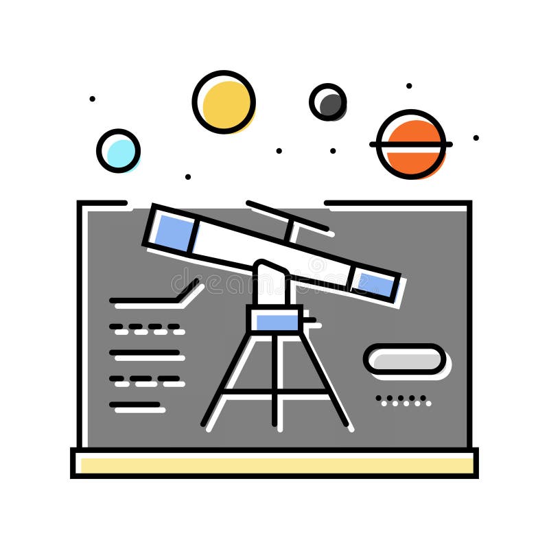 Astrophysics Space Exploration Color Icon Vector Illustration Stock ...