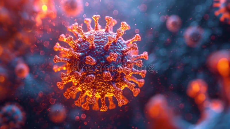 Astrovirus Under a Microscope AI Generated Stock Illustration ...