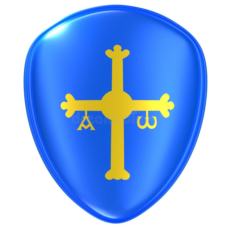 Asturias flag icon stock illustration. Illustration of background ...