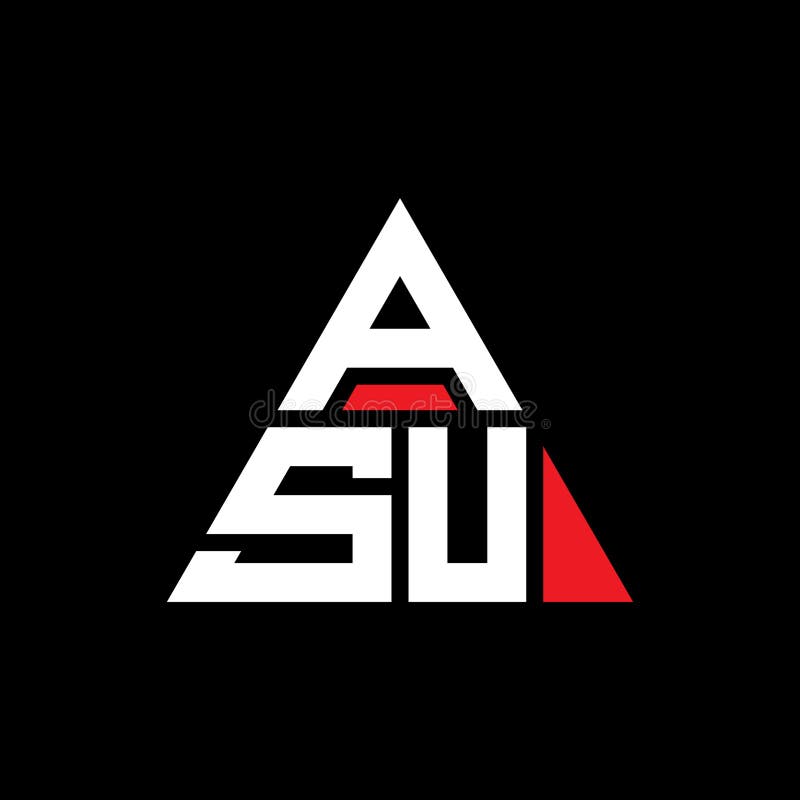 ASU Triangle Letter Logo Design with Triangle Shape. ASU Triangle Logo ...