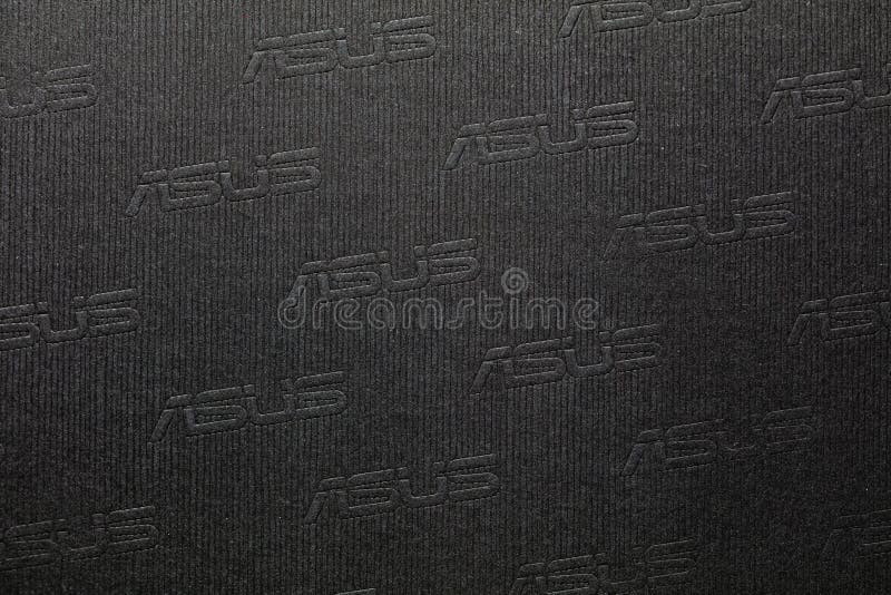 ASUS Logo Embossed Pattern Black Paper Editorial Photo - Image of ...