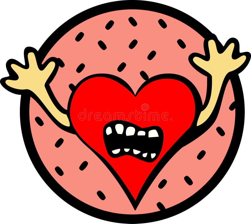 Asustado de amor ilustración del vector. Ilustración de indiferente ...