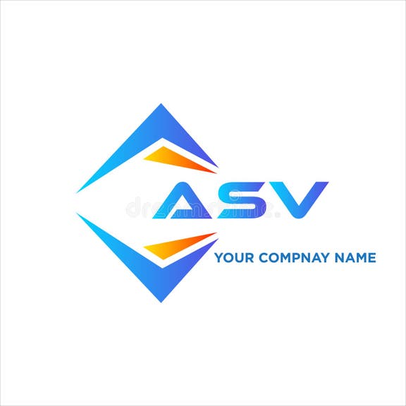 ASV Abstract Technology Logo Design on White Background. ASV Creative ...