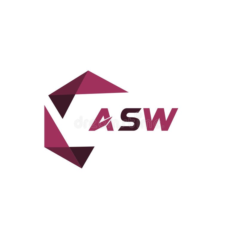 Asw Creative Minimalist Letter Logo Stock Illustrations – 15 Asw ...