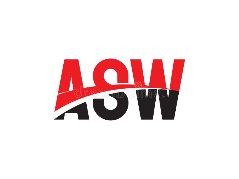ASW Letter Initial Logo Design Vector Illustration Stock Vector ...