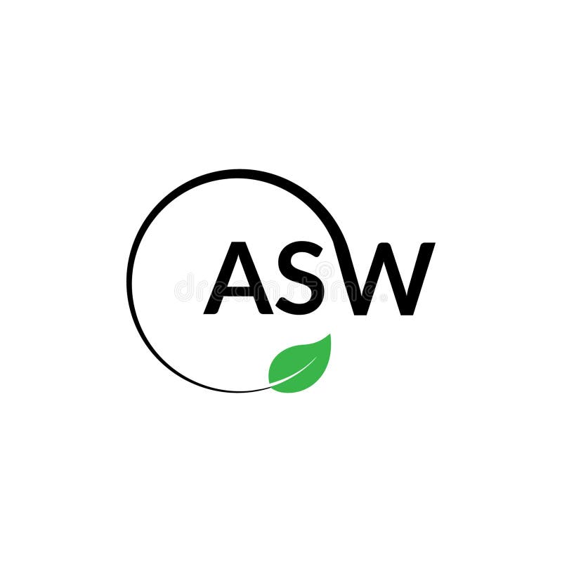 ASW Logo. Vector Graphic Branding Letter Element. BLACK Background ...