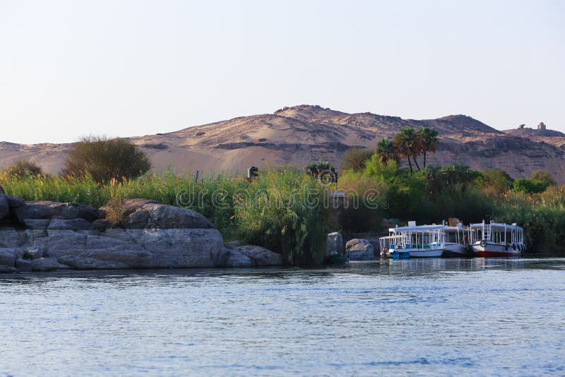 Aswan Egypt stock image. Image of beautiful, boat, night - 110554673