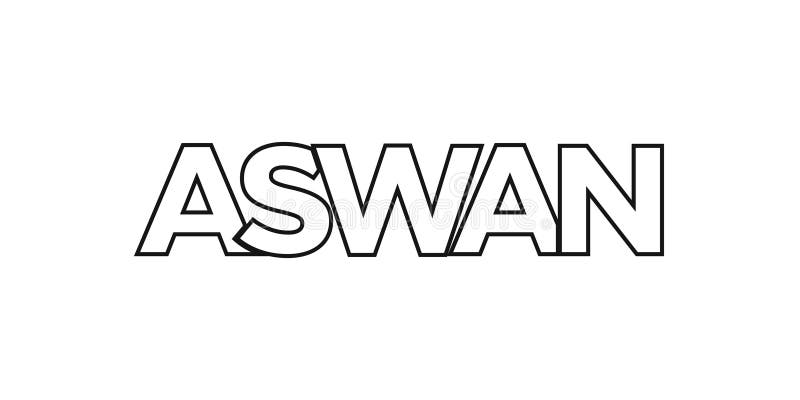 Aswan in the Egypt Emblem. the Design Features a Geometric Style ...