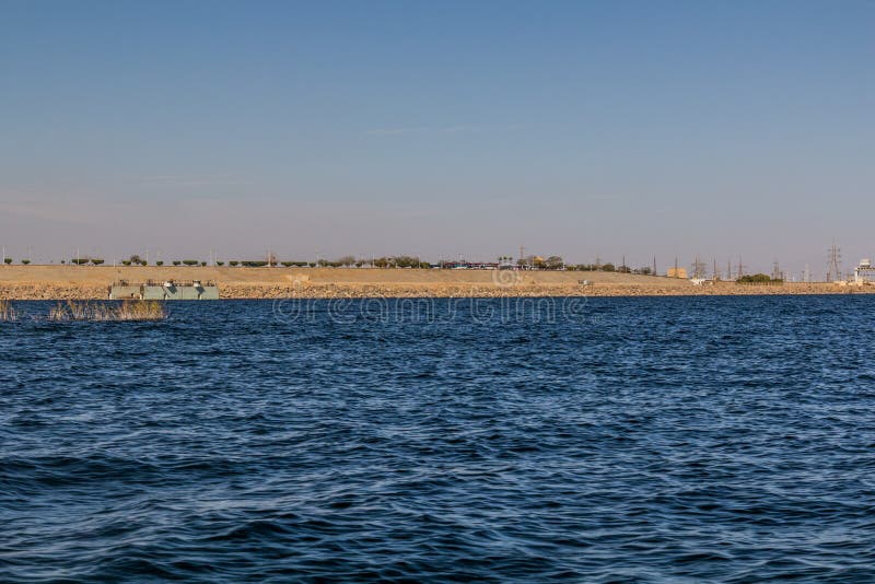 Aswan High Dam in Egy stock photo. Image of landmark - 266971426